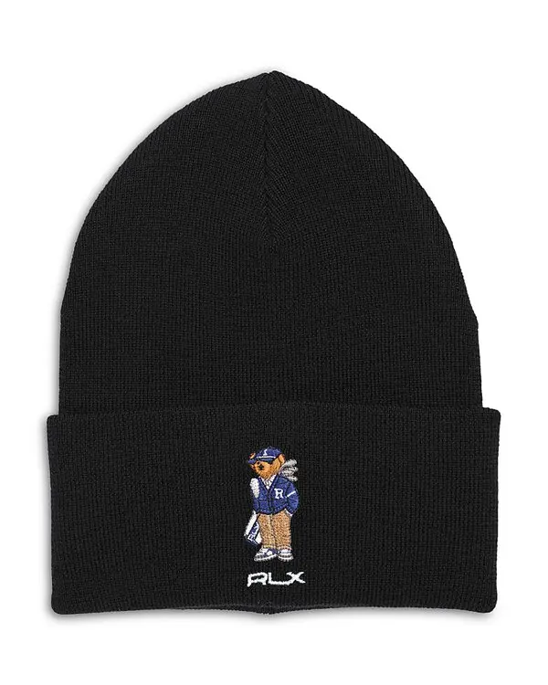 Ralph Lauren Golf Bear Beanie - Black