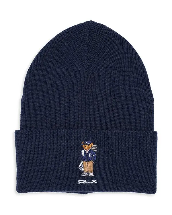 Ralph Lauren Golf Bear Beanie - Refined Navy