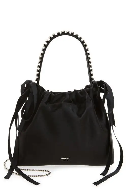 JIMMY CHOO Mini Drawstring Top Handle Bag