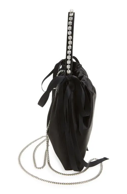 JIMMY CHOO Mini Drawstring Top Handle Bag