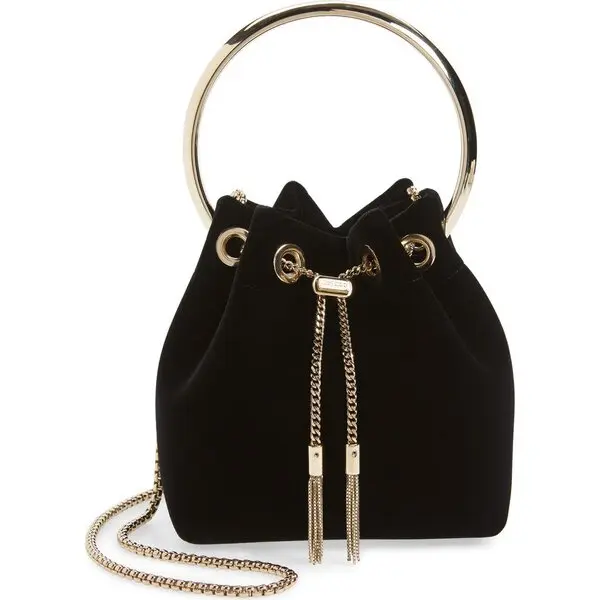 JIMMY CHOO Bon Bon Bucket Bag - Black