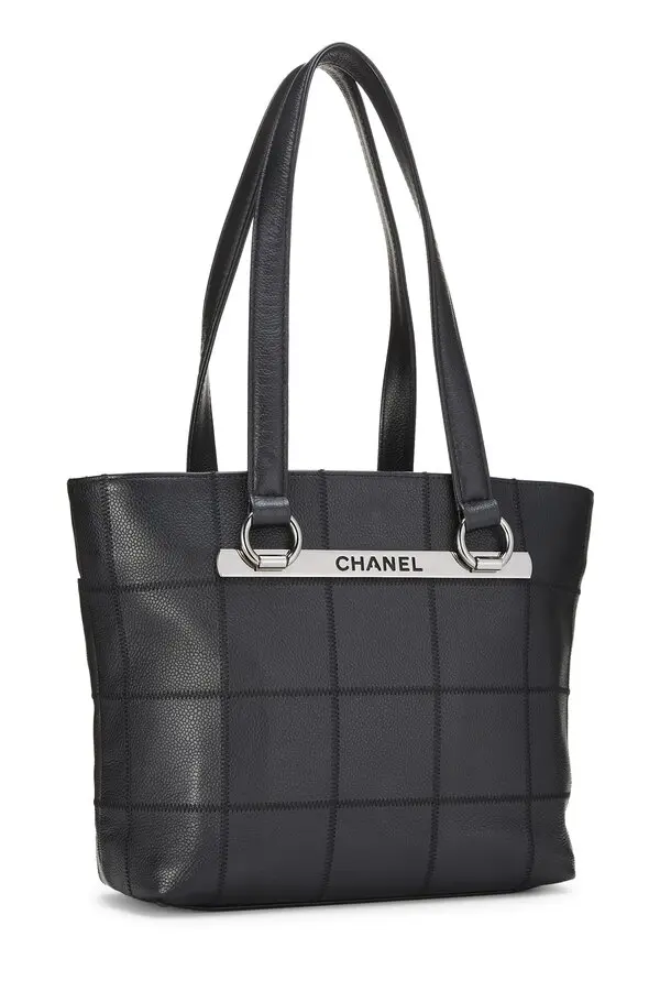 Chanel Quilted Caviar Chocolate Bar Tote