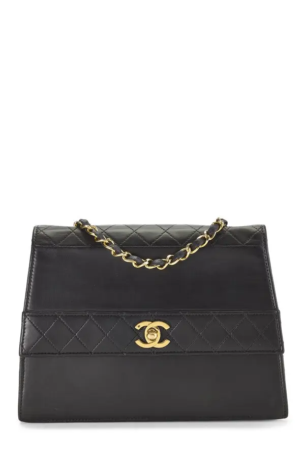 Chanel Lambskin Trapezoid Bag - Black