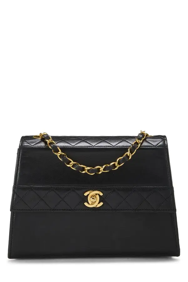 Chanel Lambskin Trapezoid Bag - Black