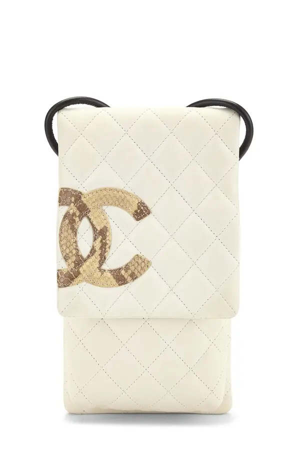 Chanel Quilted Calfskin Cambon Shoulder Bag - White