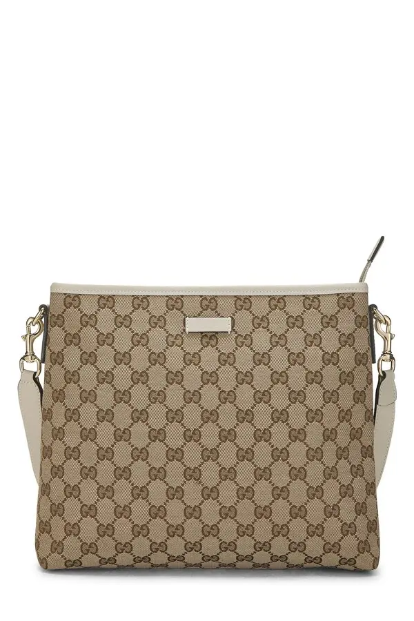 Gucci Original Gg Zip Messenger Bag - Beige
