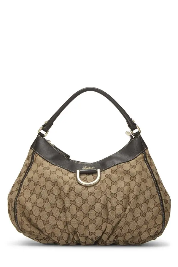 Gucci Abbey Shoulder Bag With Gg Monogram - Brown