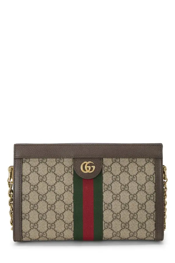 Gucci Original Gg Supreme Ophidia Shoulder Bag - Brown