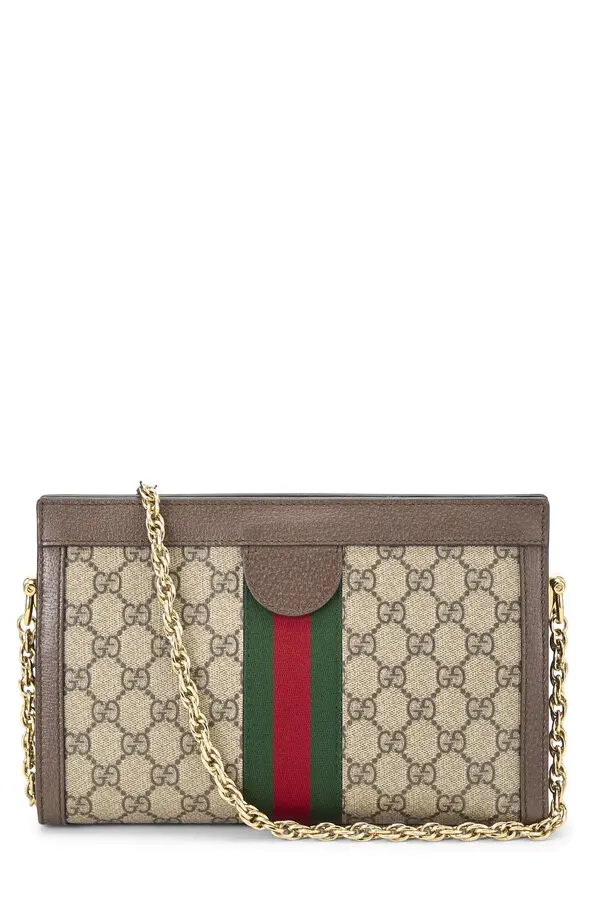 Gucci Original Gg Supreme Ophidia Shoulder Bag - Brown