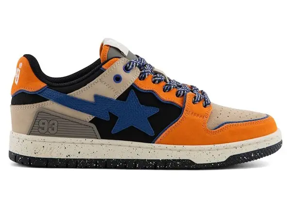 A BATHING APE Sk8 Sta #1 Trail To Street Sneakers - Orange