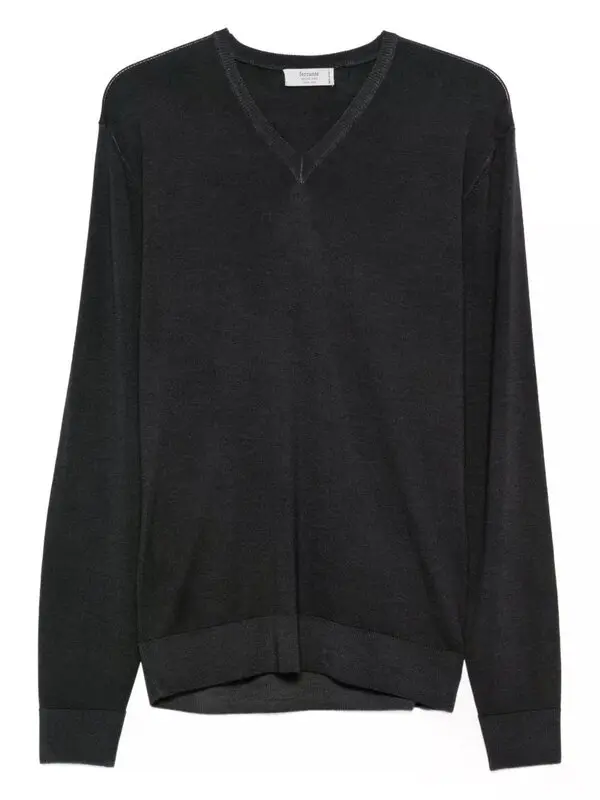 FERRANTE V-neck Sweater - Grey