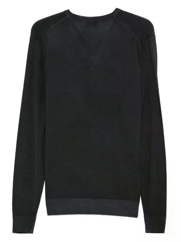 FERRANTE V-neck Sweater - Grey