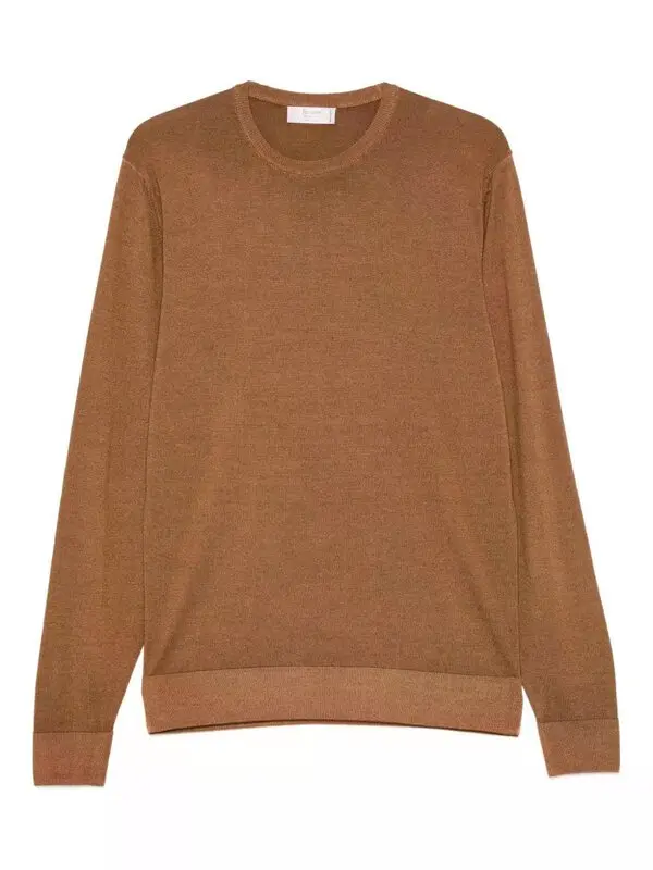FERRANTE Crew-neck Top - Brown