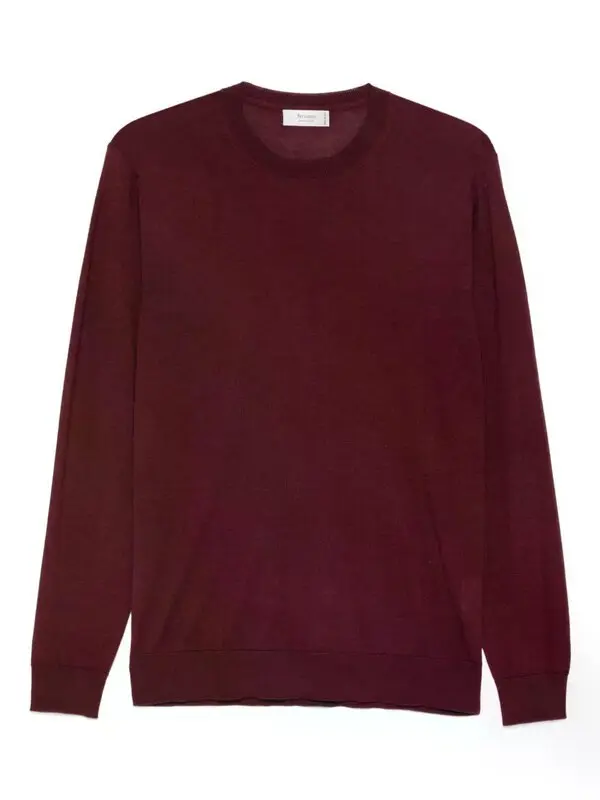 FERRANTE Crew Neck Sweater - Red