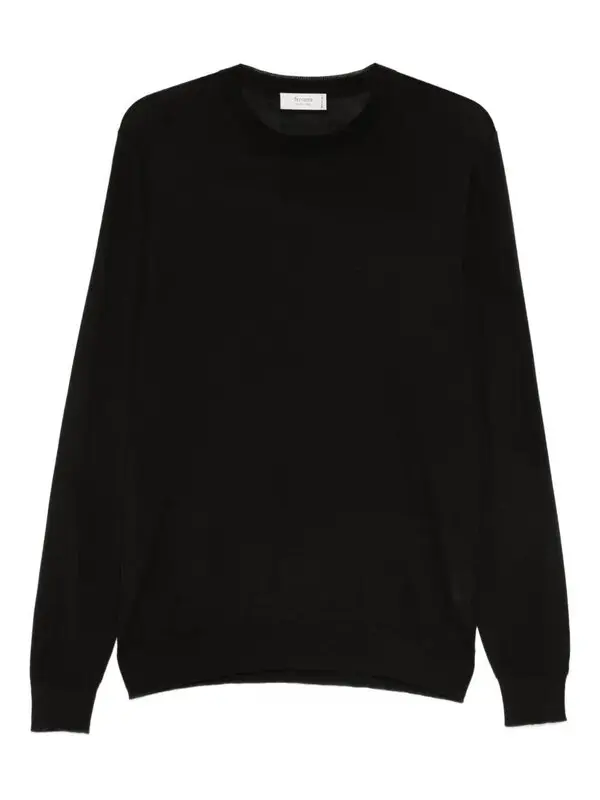 FERRANTE Crew-neck Long-sleeve Sweater - Black