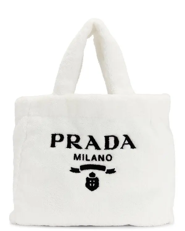 Prada Terry Tote Bag - White