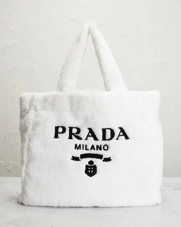 Prada Terry Tote Bag - White