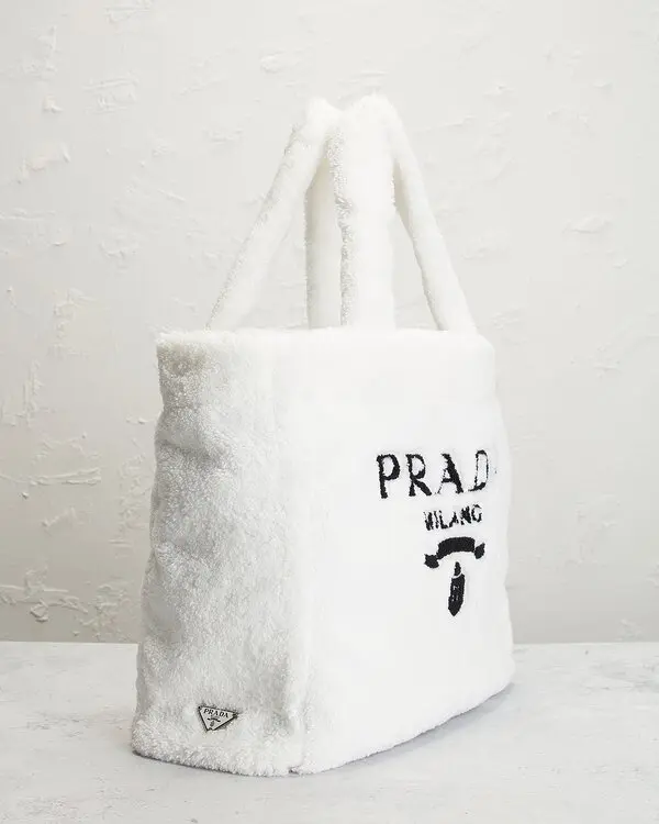 Prada Terry Tote Bag - White