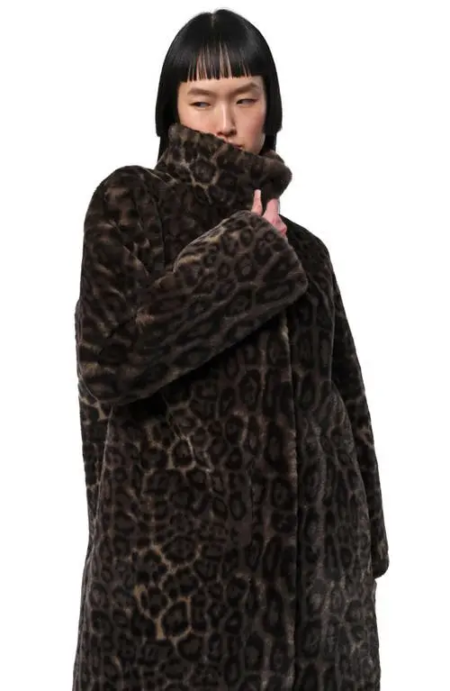 Apparis Blair Leopard Pluche™ Faux Fur Coat