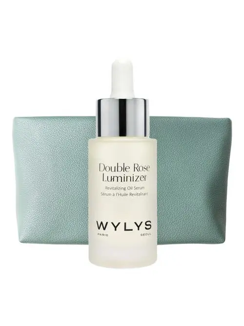 WYLYS Double Rose Luminizer & Sage Verte Makeup Bag - None