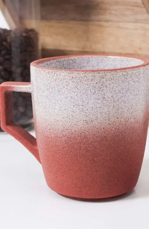 STONE + LAIN Vince Stoneware 4-piece Mug Set - Red