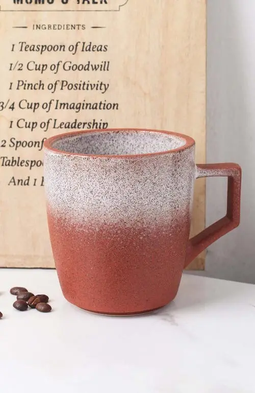 STONE + LAIN Vince Stoneware 4-piece Mug Set - Red