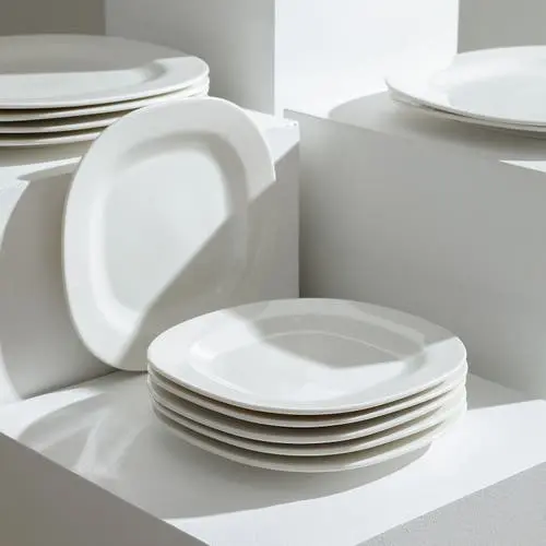 STONE + LAIN Quadro Porcelain 4-piece Salad Plate Set