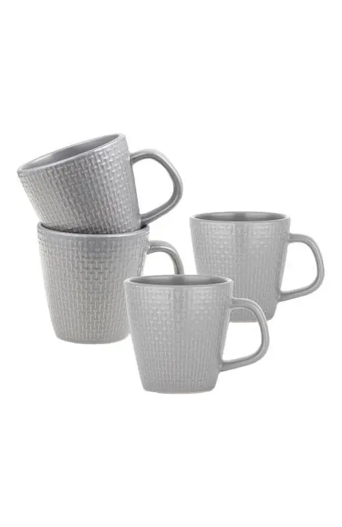 STONE + LAIN Olivia Stoneware 4-piece Mug Set - Gray