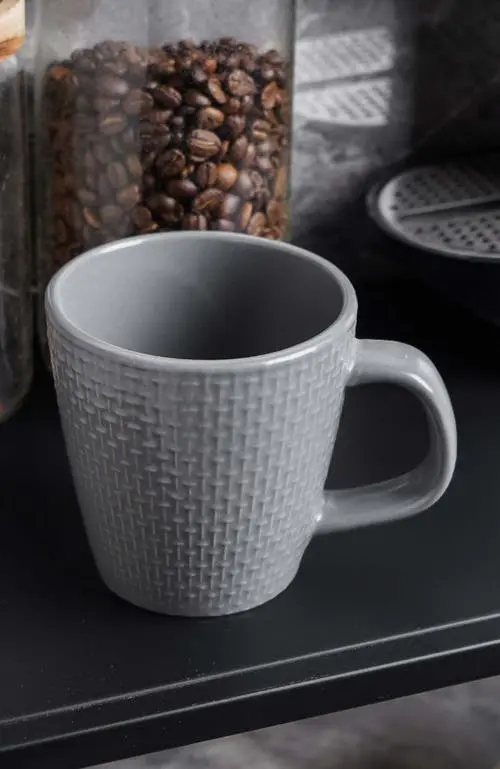 STONE + LAIN Olivia Stoneware 4-piece Mug Set - Gray