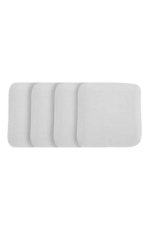 STONE + LAIN Olivia Stoneware 4-piece Salad Plate Set - White