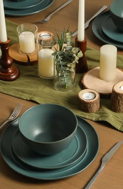 STONE + LAIN Infinity Stoneware 12-piece Dinnerware Set