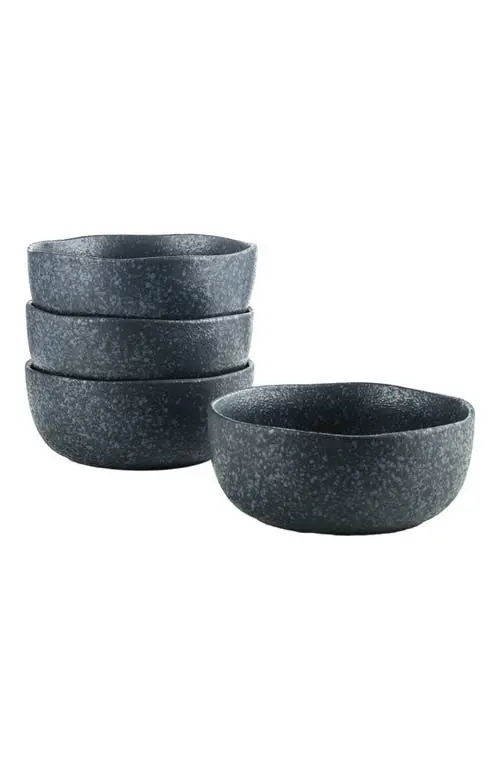 STONE + LAIN Tom Stoneware 4-piece Bowl Set - Gray And Blue