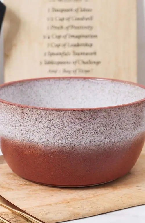 STONE + LAIN Vince Stoneware 4-piece Bowl Set - Red