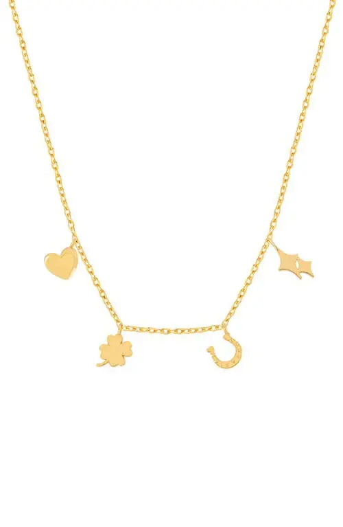 Estée Lauder Love & Luck Charm Layer Necklace - Gold