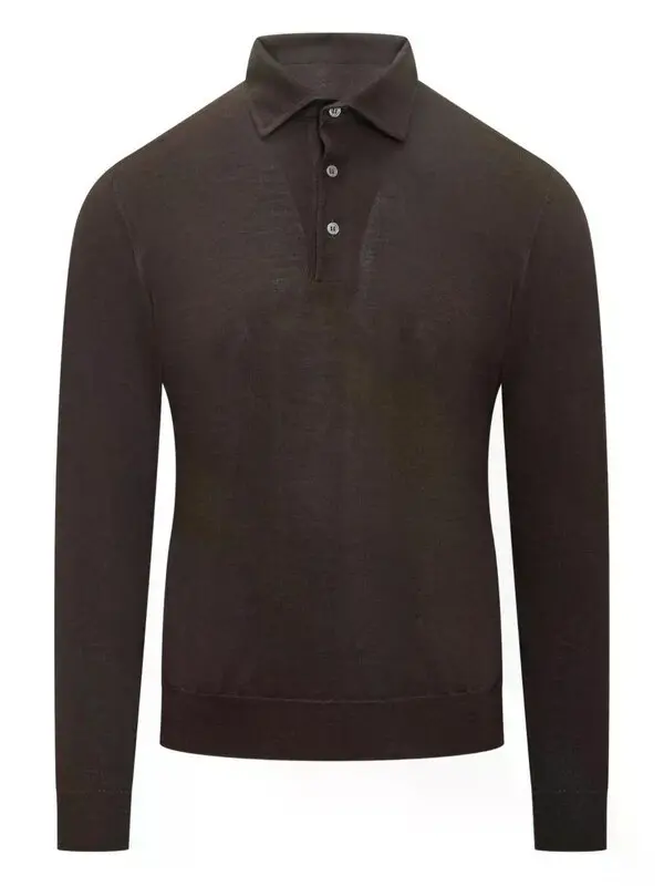 FILIPPO DE LAURENTIIS Button Long-sleeve Polo Shirt