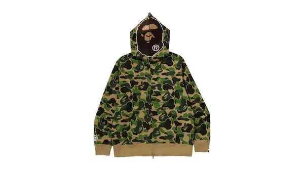 A BATHING APE Abc Camo 2nd Ape Full Zip Hoodie - Green