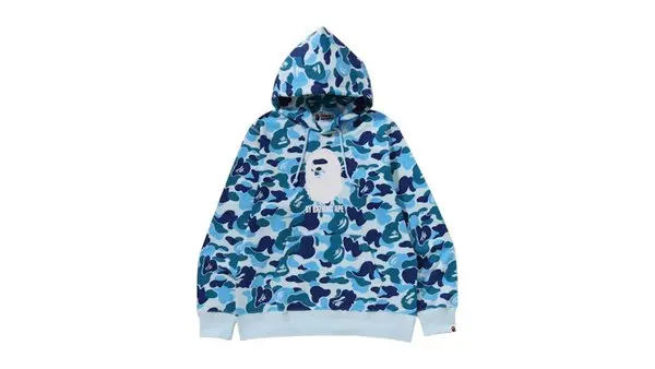 A BATHING APE Abc Camo Pullover Hoodie - Blue
