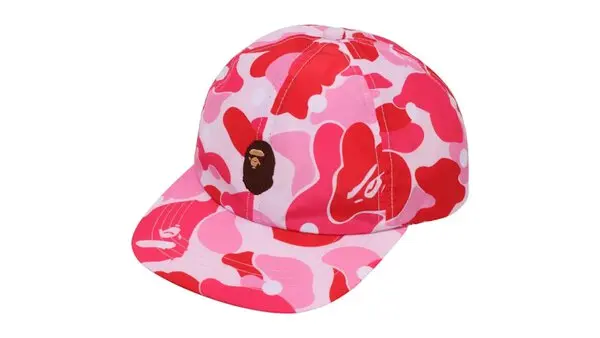 BAPE Abc Dot Camo One Point Panel Cap - Pink