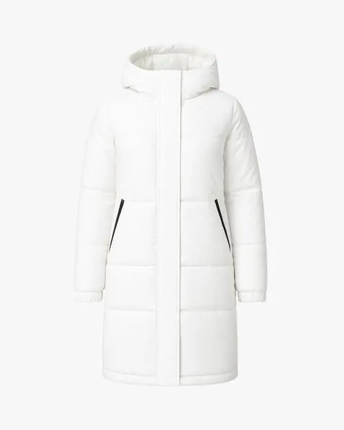 QUARTZ CO. Ines | Hooded Down Winter Jacket - Ivory