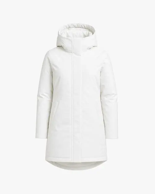 QUARTZ CO. Genia | Hooded Down Winter Jacket - Ivory