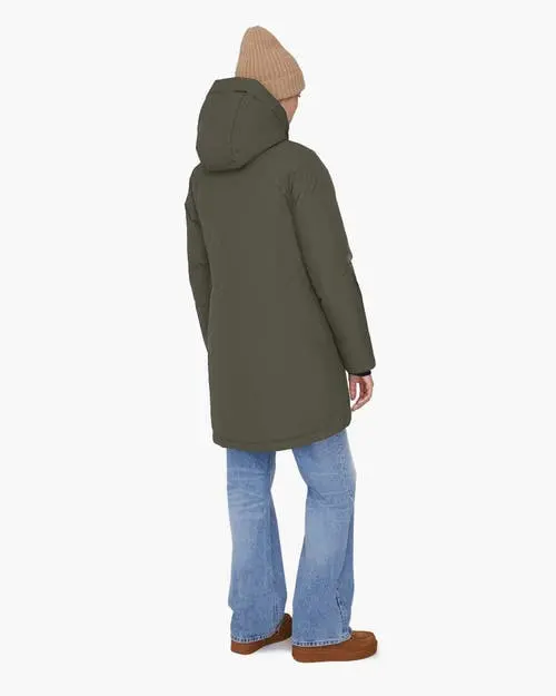 QUARTZ CO. Genia Hooded Down Winter Jacket - Olive