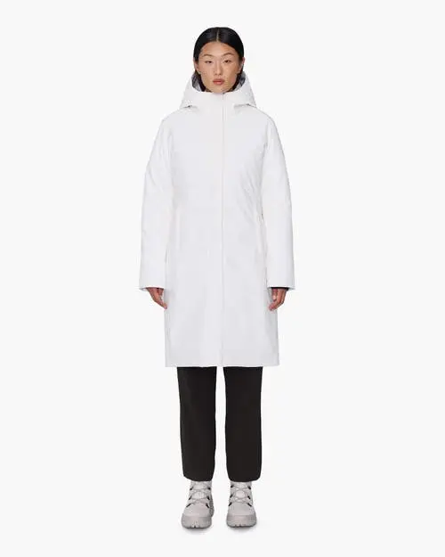 QUARTZ CO. Fermont Hooded Down Winter Jacket - Ivory