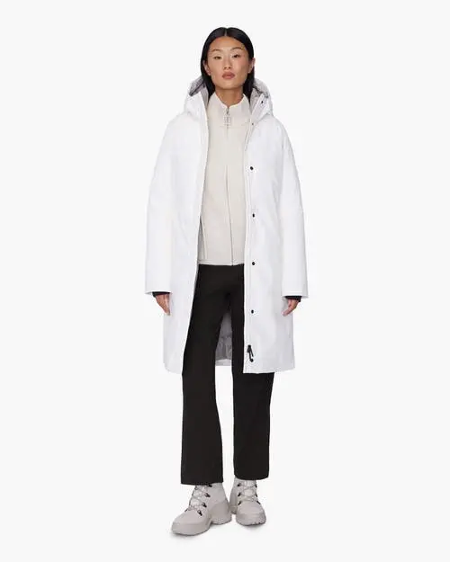 QUARTZ CO. Fermont Hooded Down Winter Jacket - Ivory
