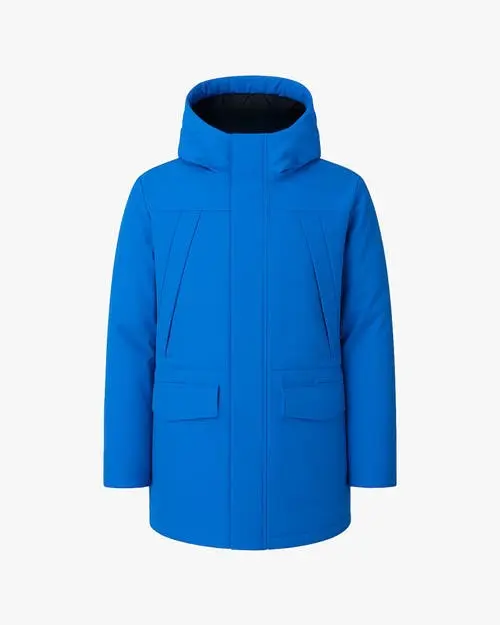 QUARTZ CO. Grant Hooded Down Jacket - Cobalt