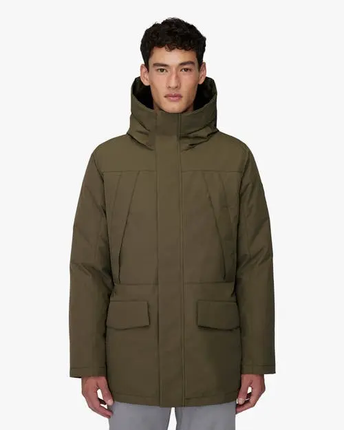 QUARTZ CO. Grant | Hooded Down Winter Jacket - Sage