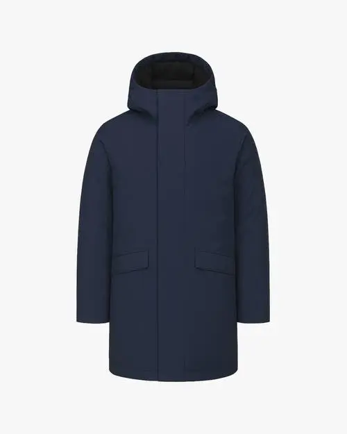 QUARTZ CO. Champlain Hooded Down Jacket - True Navy