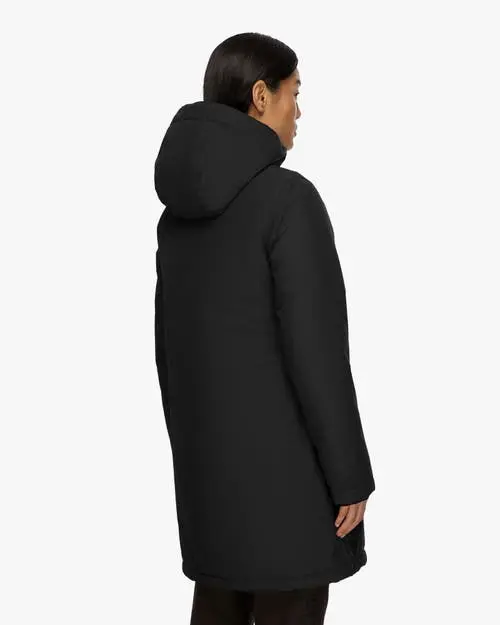 QUARTZ CO. Heidi Hooded Down Winter Jacket - Black
