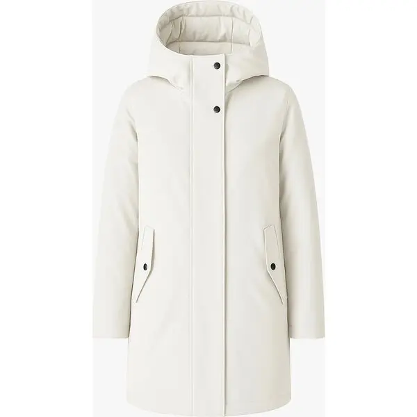 QUARTZ CO. Heidi Hooded Down Winter Jacket - Ivory