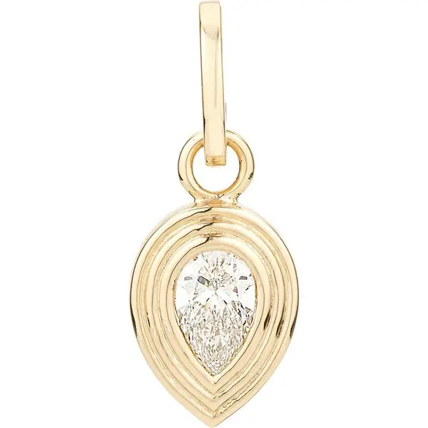 Adina Reyter 14k Gold Pear Cut Diamond Charm - 14k Yellow Gold