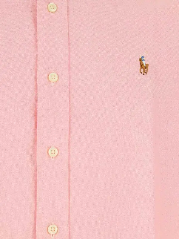 Polo Ralph Lauren Striped Cotton Button-down Collar Shirt - Pink